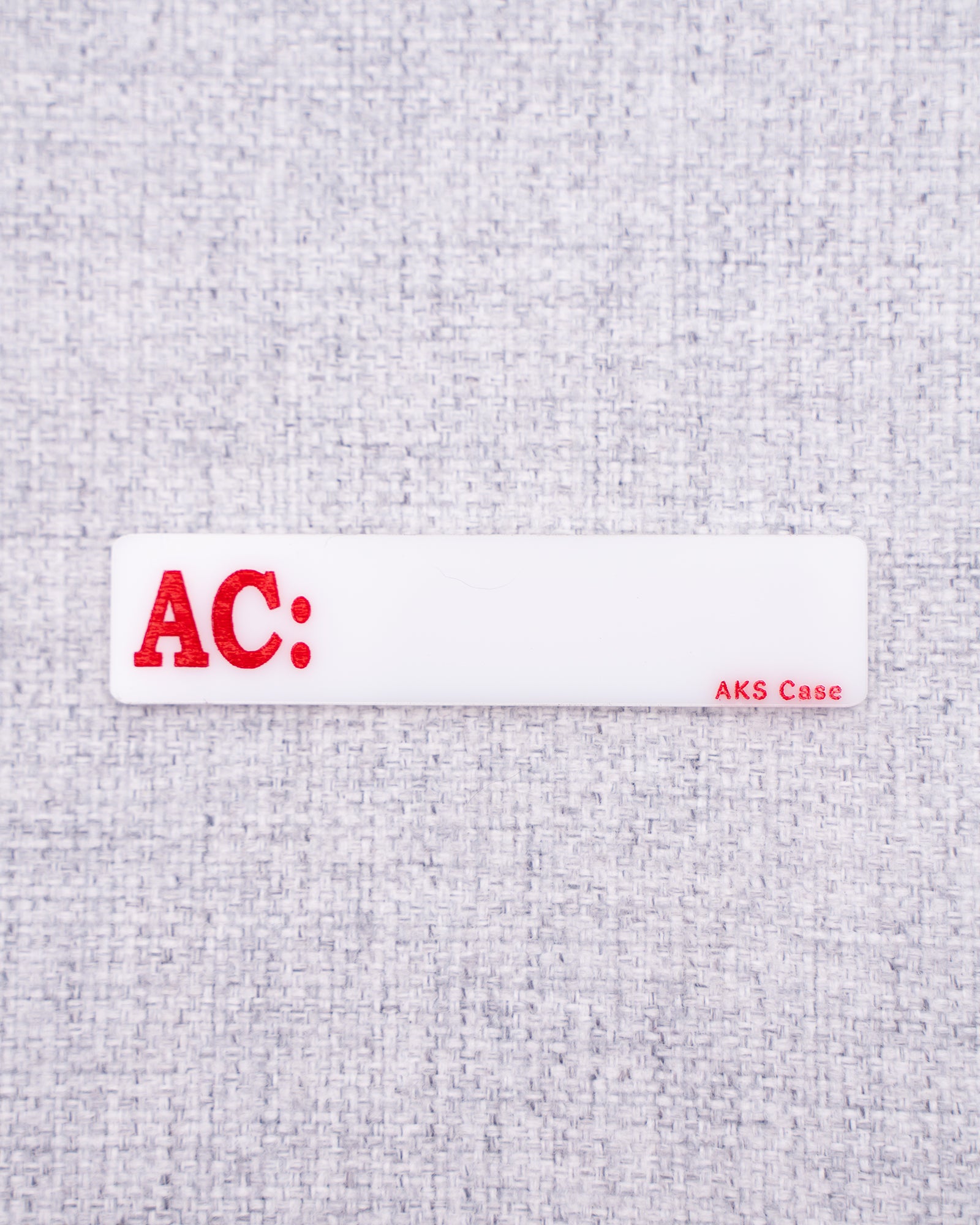 White Monitor Name Tags - AC